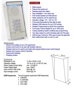 GSM Intercom with Access Control Functions | Serious Security Sydney ...