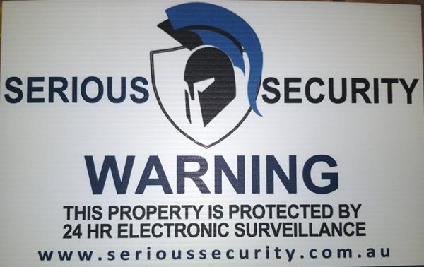 Free Security Signage | Serious Security Sydney & Melbourne