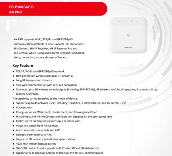 Hikvision AX Pro - Alarm & Video Verification - Fully Wireless ...